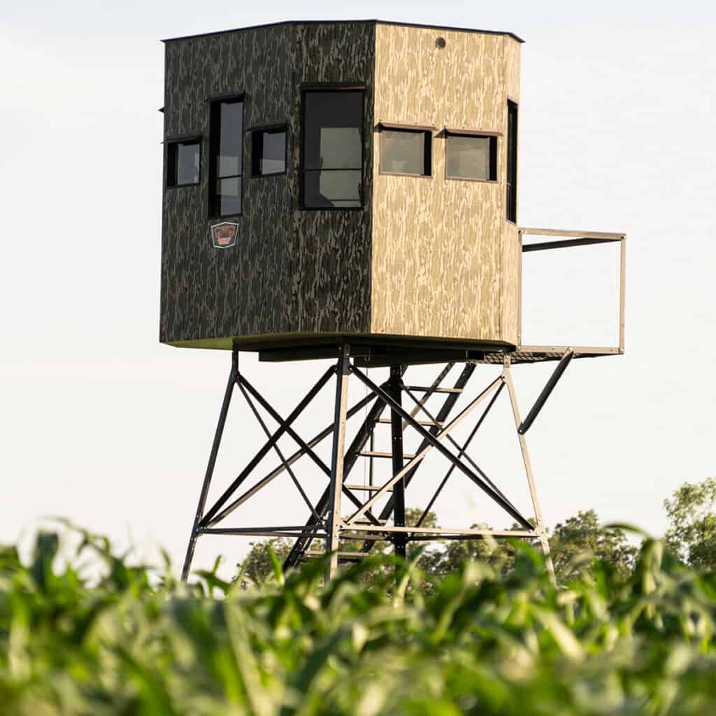 Coliseum Hunting Blind - Rutted-Up Blinds - Elevated Hard Sided Hunting ...